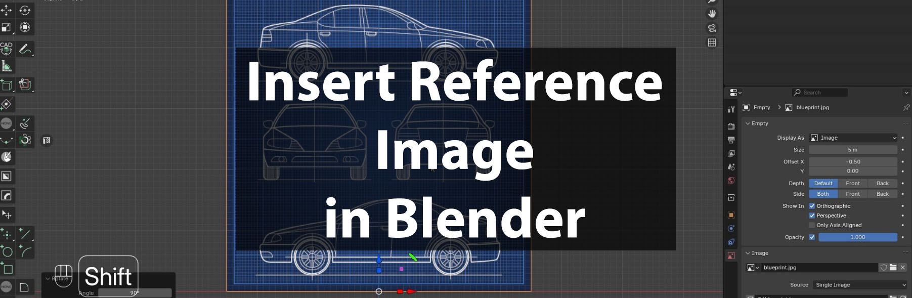 Insert a Reference Photo in Blender - LEARN 3D TUTORIALS