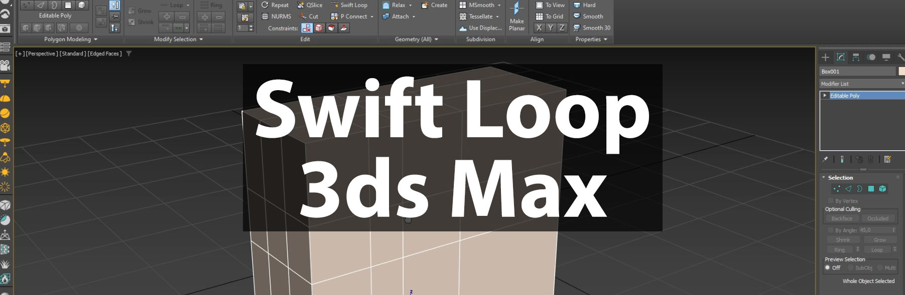 Swift Loop 3ds Max 2024-2025 - LEARN 3D TUTORIALS