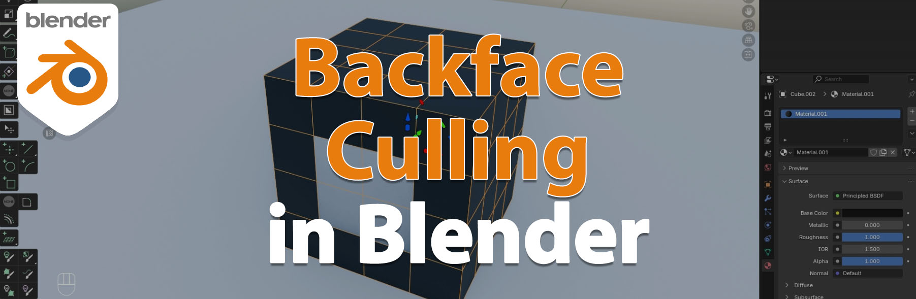 Blender backface culling as in 3ds Max - LEARN 3D TUTORIALS