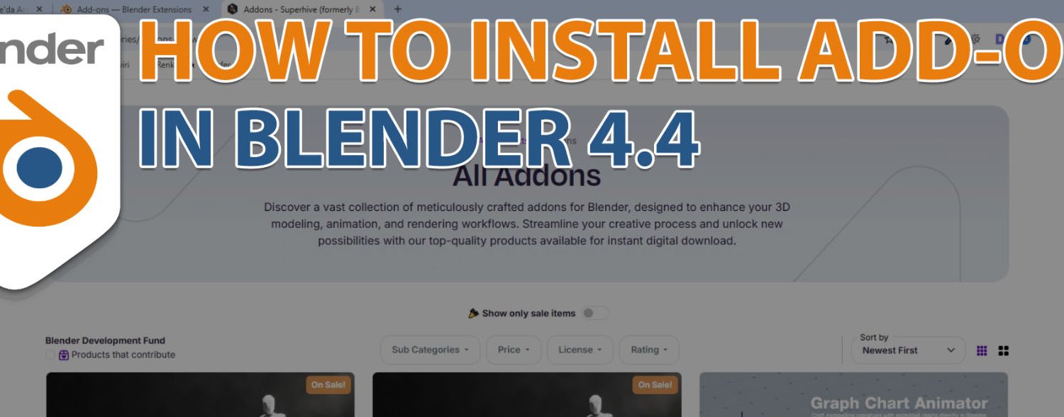 How to Install Add-ons in Blender 4.4 - LEARN 3D TUTORIALS