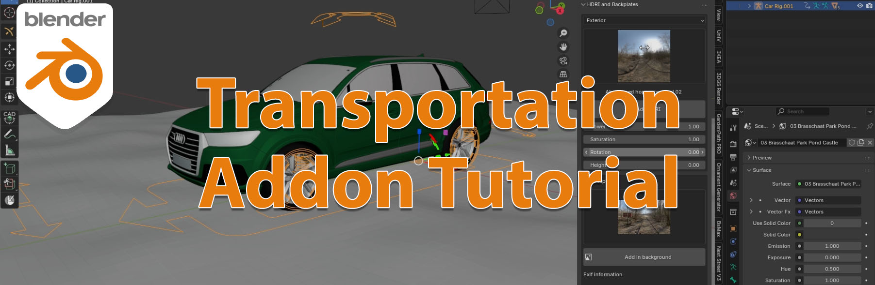 Blender Transportation Addon Tutorial - LEARN 3D TUTORIALS